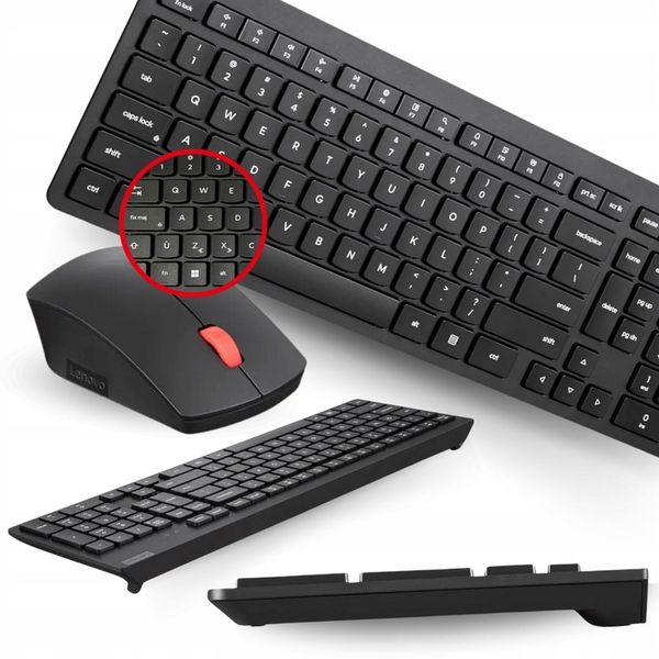 Lenovo Essential Wireless Combo Keyboard & Mouse Gen2 Black US ...