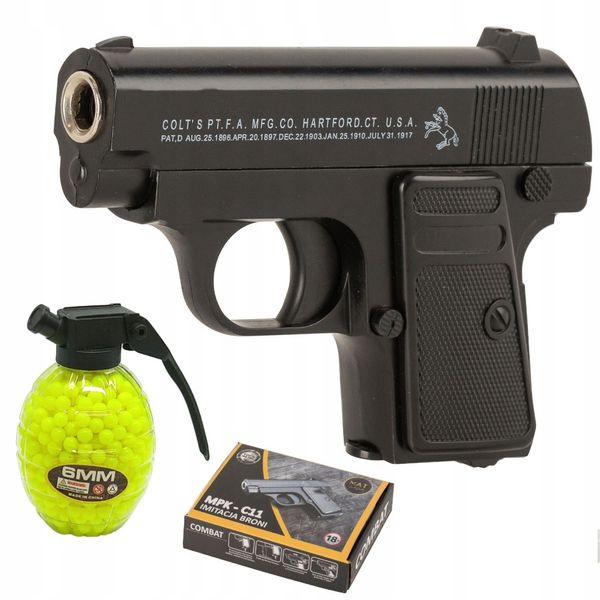 PISTOLET Na Kulki METALOWY C11 COLT + Granat 800 - Arena.pl