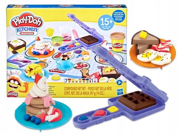 Kup PLAY DOH CIASTOLINA ZESTAW ŚNIADANIOWY tosty, gofry, kawa zestaw +3 ...