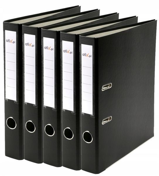 SEGREGATOR A4 50mm WZMOCNIONY OKUTY CZARNY x 5 szt - Arena.pl