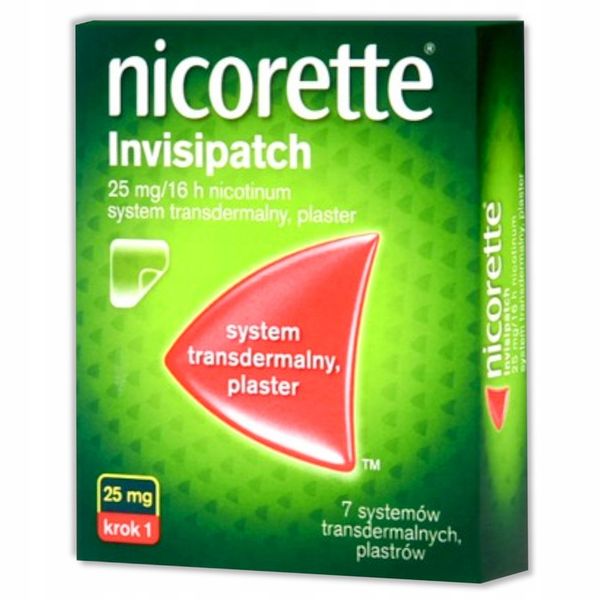 Nicorette Invisipatch 25 mg/16 h, system transdermalny, plaster, 7 ...