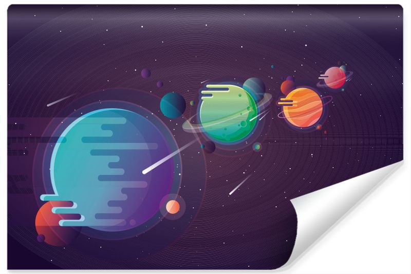 Fototapeta Dla Dzieci KOSMOS Planety Gwiazdy Abstrakcja 135cm x 90cm - Arena.pl