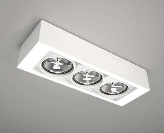 Plafon LAMPA sufitowa UTO 7109 Shilo metalowa OPRAWA prostokątna biała ...