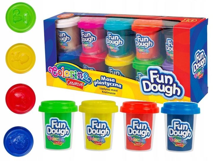 Colorino masa plastyczna ciasto masa 10 kolorów Fun Dough - Arena.pl