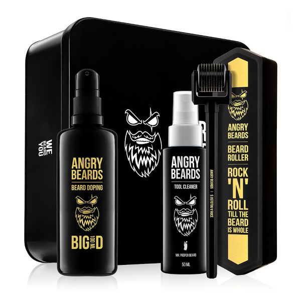 Kup ANGRY BEARDS Zestaw do wzrostu brody - Roller i Doping 100ml na ...
