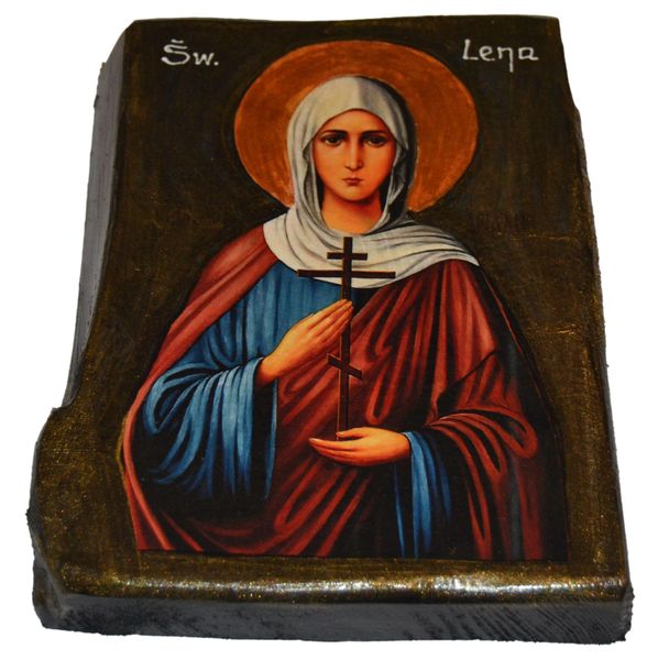 Ikona Święta Lena patronka trudnych poszukiwań i odkryć - Arena.pl