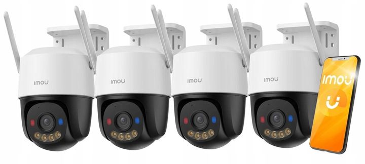 4 Kamery IP Obrotowe Imou Cruiser SC 5MP WiFi Dwukierunkowe Audio ...