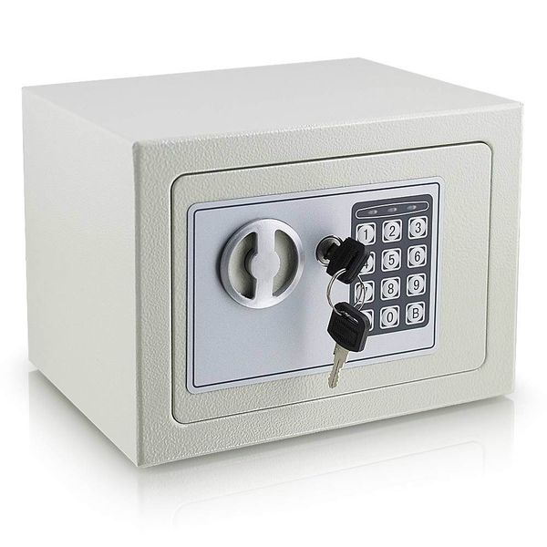 MINI SEJF MEBLOW Z ZAMKIEM ELEKTRONICZNYM KREMOWY 12361 - Arena.pl