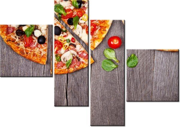 Kup 100 70CM OBRAZ 4 ELEM PIZZA DRUK PŁÓTNO RAMA na arena.pl i ciesz ...