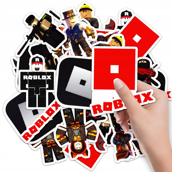 NAKLEJKI ETYKIETY NA ZESZYT NALEPKA Z POSTACIAMI GRA ROBLOX WZORY 10SZT ...