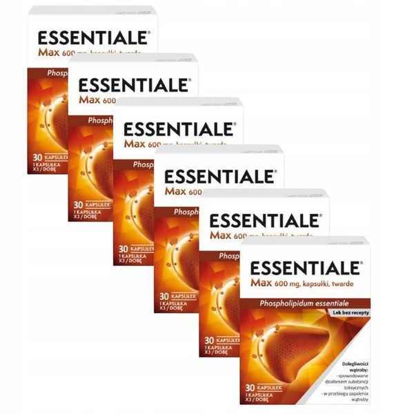 ESSENTIALE MAX 600 mg 30 kapsułek Na wątrobę - Arena.pl