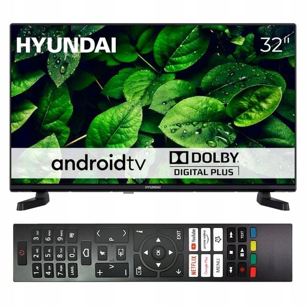 Telewizor SMART Android TV WiFi BT 32 cale HD HYUNDAI APLIKACJE Netflix - Arena.pl