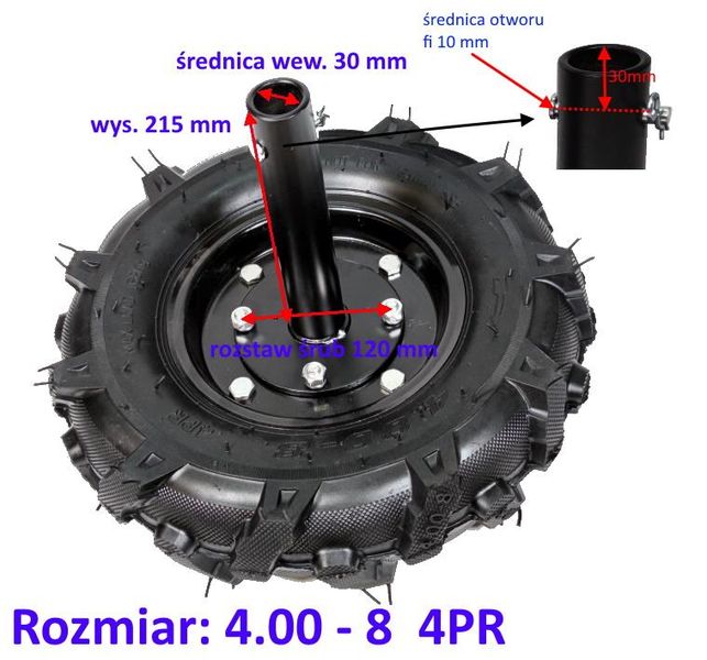 MASTERCUT BK55 8001017 KOŁA POMPOWANE GUMOWE POMOCNICZE TRANSPORTOWE Z ...
