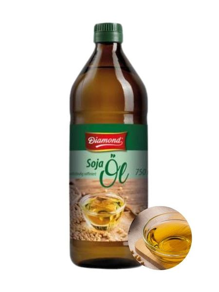 Olej sojowy do smażenia rafinowany wege z soi soyabean oil szklana butelka 750ml - Arena.pl