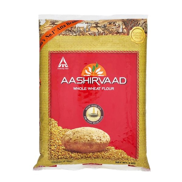 Mąka pszenna razowa Whole Wheat Flour Aashirvaad 5kg - Arena.pl
