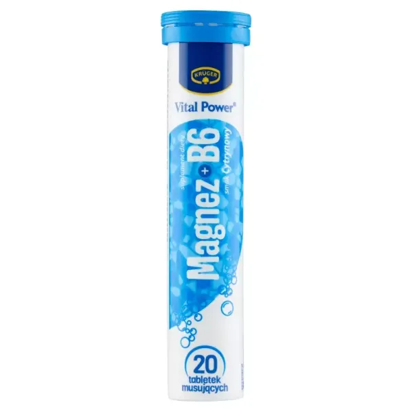 KRUGER WITAMINY MUSUJĄCE MAGNEZ+B6 20TAB CYTRYNOWE 80G - Arena.pl