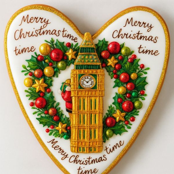 CIASTKO LUKROWANE BIG BEN BOŻE NARODZENIE ROZ.XL SERCE RĘCZNIE ROBIONE ...