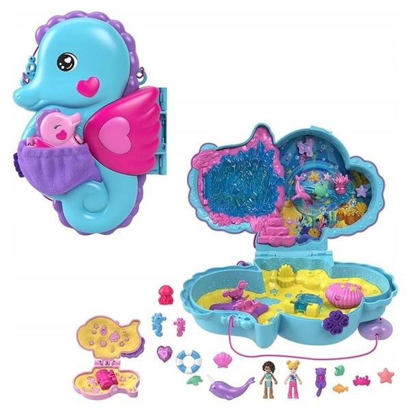 Kup POLLY POCKET ZESTAW KONIKI MORSKIE KOMPAKTOWA KOLOROWA TOREBKA ...