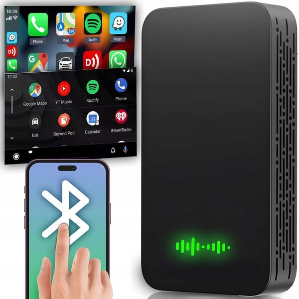 ADAPTER CARPLAY CARLINK BEZPRZEWODOWY SAMOCHODOWY ANDROID AUTO USB ...