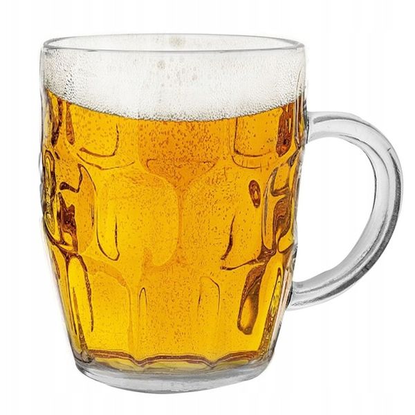 Kup KUFLE DO PIWA ZESTAW 6 SZKLANEK DO PIWA KUFEL 550 ML DUŻY Z UCHEM ...