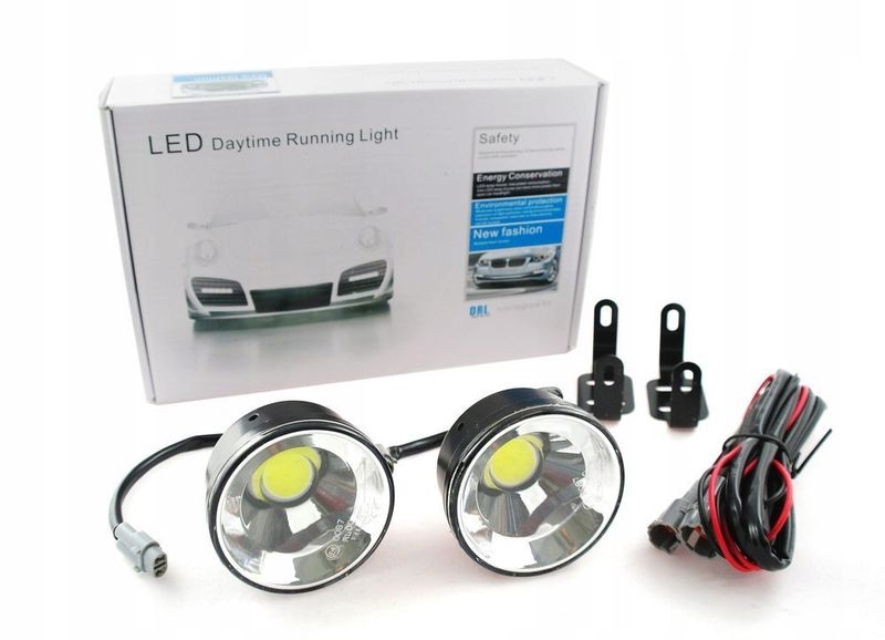 MOCNE ŚWIATŁA DZIENNE DO AUTA LAMPY LED OKRĄGŁE - Arena.pl