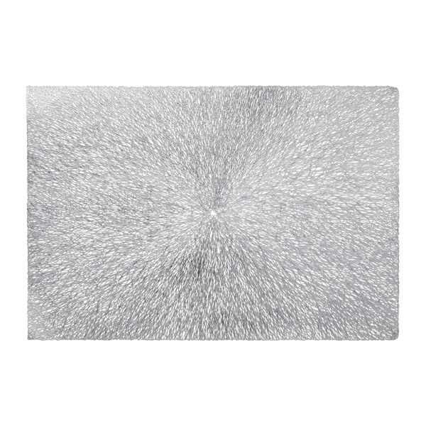 Mata stołowa Glamour 45 x 30 cm Prostokątna srebrna AMBITION - Arena.pl