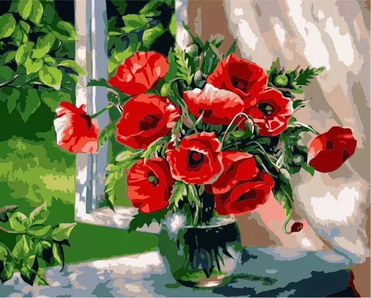 Kup Malowanie po numerach 40x50cm Bukiet maków na arena.pl i ciesz się ...