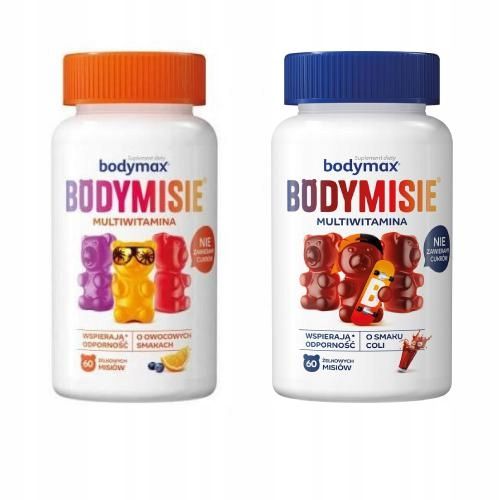 Zestaw Bodymax Bodymisie o owocowych smakach 60szt + smakk coli żelki ...