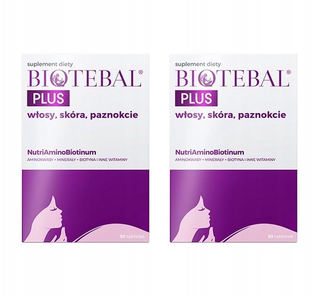 Kup BIOTEBAL WŁOSY SKÓRA PAZNOKCIE SUPLEMENT DIETY 2x30 TABLETEK na ...