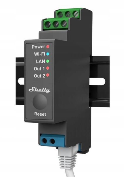 Shelly Pro 2 na szynę DIN 2x16A WiFi LAN Bluetooth - Arena.pl