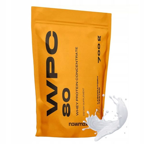 nowmax WPC 80 WHEY PROTEIN 700 G – BIAŁKO SERWATKOWE DLA ROZBUDOWY MIĘŚNI - Arena.pl