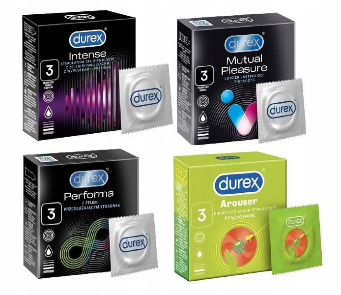 Kup DUREX Zestaw Mix 12szt Prezerwatyw Intense Mutual Performa Arouser ...