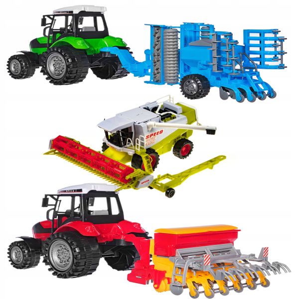 Kup TRAKTOR DUŻY ZESTAW KOMBAJN+2 TRAKTORY+2 MASZYNY na arena.pl i ...
