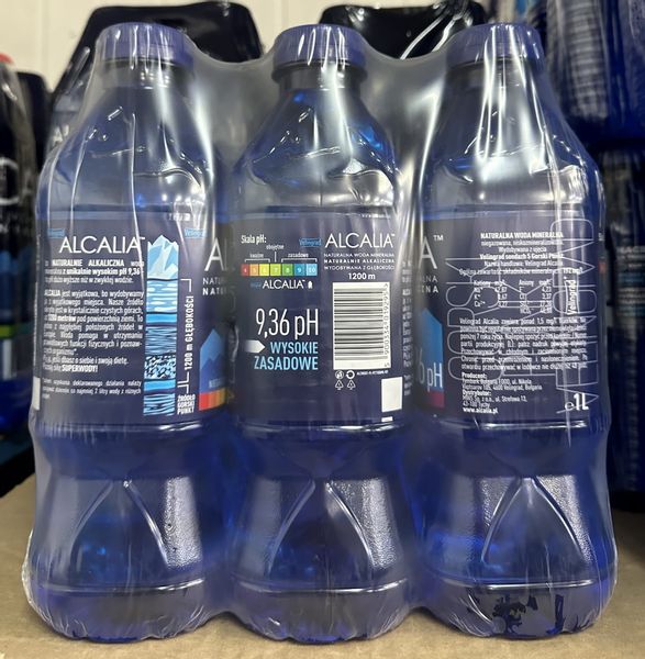 Alcalia Naturalna woda mineralna niegazowana 1l - karton - Arena.pl