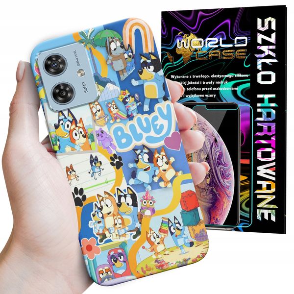 ETUI DO MOTOROLA MOTO G55 - BLUEY I BINGO PIES OBUDOWA BAJKI GRY ...