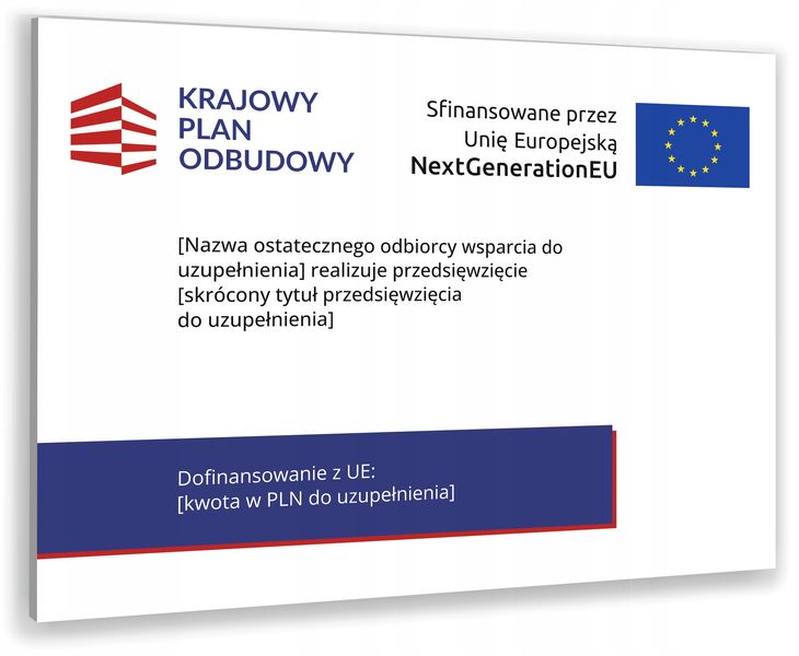 Kup Tablica KRAJOWY PLAN ODBUDOWY KPO - Wymiana pokryć dachowych azbest ...