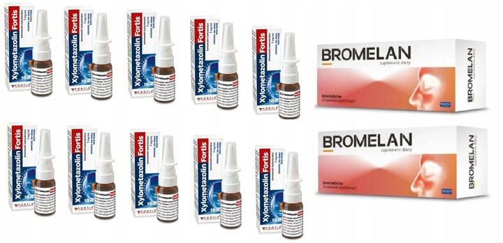 Kup Xylometazolin Fortis 1 mg/ml aerozol 10 ml + Bromelan kapsułki na ...