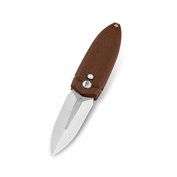 Nóż składany Bestech Ququ Button Lock Black DLC Brown G10 by Gogo ...