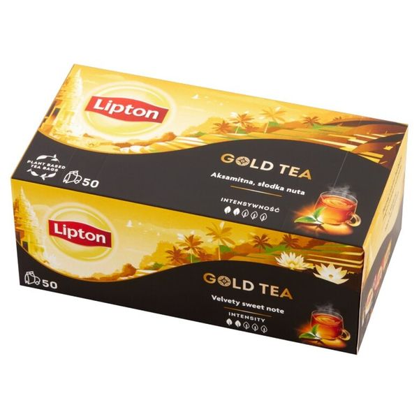 Lipton gold tea herbata czarna 100g 50 torebek - Arena.pl