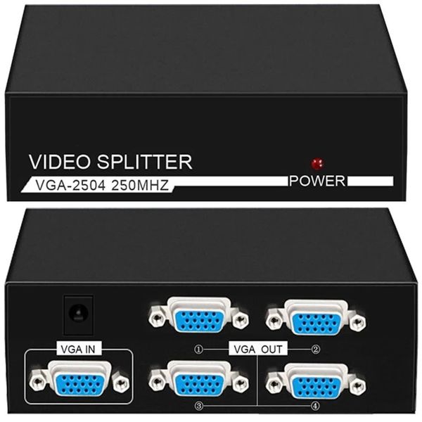OBRAZU SWITCH VGA 4X1 MONITOR SPLITTER ROZDZIELACZ - Arena.pl