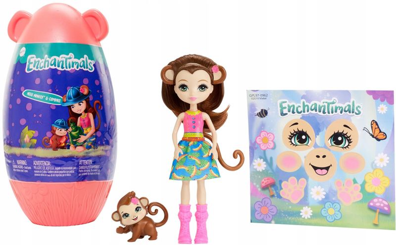 ENCHANTIMALS LALKA MERIT MONKEY + MAŁPKA GPL97 - Arena.pl