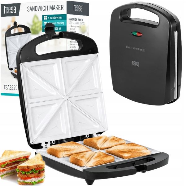 OPIEKACZ DO KANAPEK SANDWICH TOSTER CERAMICZNY 4KANAPKI XXL - Arena.pl