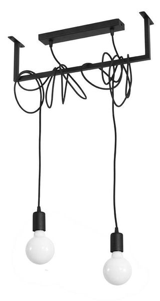 LAMPA wisząca SL.0894 loftowa OPRAWA metalowy ZWIS przewody czarne ...