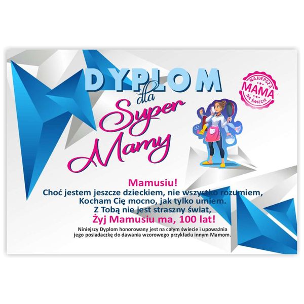 Kup Dyplom FOTO "Dla super Mamy", A5 na arena.pl i ciesz się niską ceną