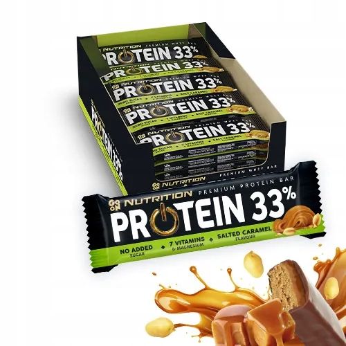 25 x Baton proteinowy Go On Nutrition Protein 33% Salted Caramel 50 g ...