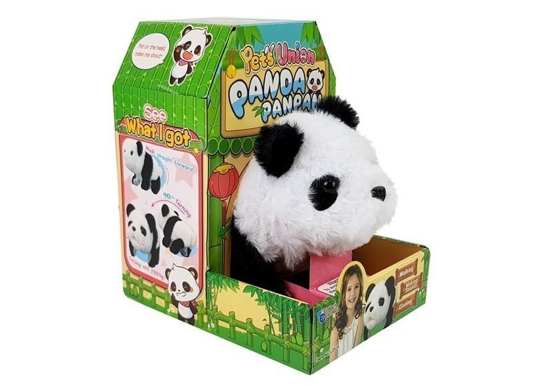 Interaktywna Panda Czarno-Biała Chodzi Otwiera Buzie Wydaje dźwięki na ...