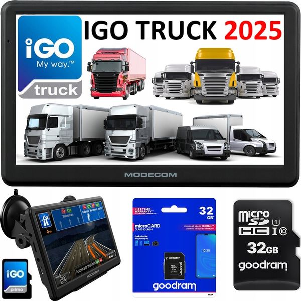 NAWIGACJA IGO TRUCK 7 CALI CIĘŻARÓWKA TIR BUS MODECOM CX 7.2 IGO TRUCK ...