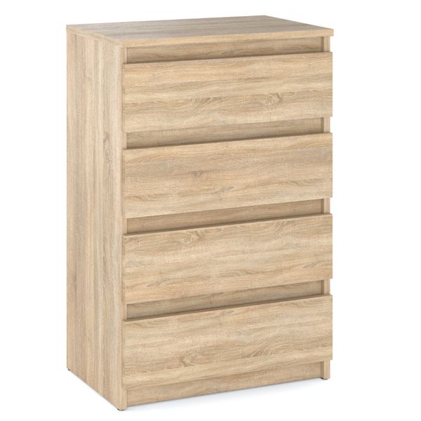 KOMODA 4 SZUFLADY 60CM SZAFKA DĄB SONOMA KOLORY - Arena.pl