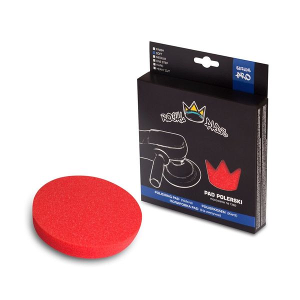 Royal Pads Pro Spoft Pad miękka gąbka polerska - czerwona 80mm - Arena.pl