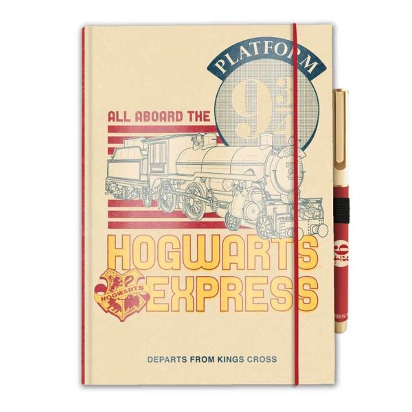 Notes Harry Potter, w Kratkę, z Długopisem Peron 3/4, Notatnik, z Gumką ...